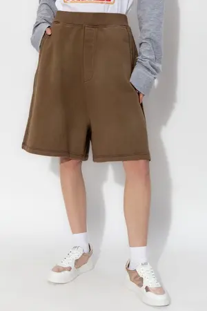 Dsquared2 Logo-embellished Elasticated Waist Shorts - Brown