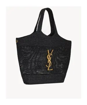 Saint Laurent Icare Logo Plaque Tote Bag