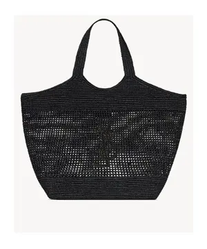 Saint Laurent Icare Logo Plaque Tote Bag