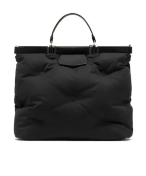 MAISON MARGIELA Glam Slam Quilted Padded Tote Bag - Black
