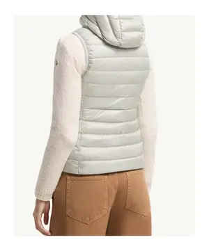 Moncler Glycosse Hooded Zip-up Padded Gilet - Grey