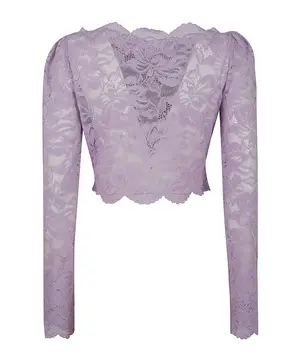 Rabanne Lace Crop Top - Lavander