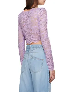 Rabanne Lace Crop Top - Lavander