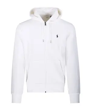Polo Ralph Lauren Pony Embroidered Zip-up Hoodie - White
