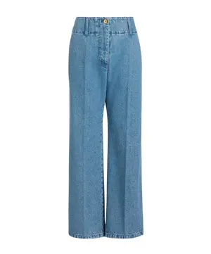 PATOU Wide-leg Jeans In Heritage Wash Cotton Denim