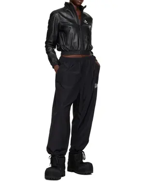 Balenciaga Wide Leg Elastic Waist Casual Pants