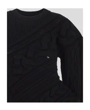Alexander McQueen Asymmetrical Knitted Crewneck Jumper