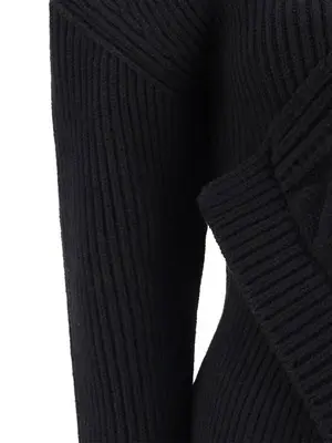 Alexander McQueen Asymmetrical Knitted Crewneck Jumper
