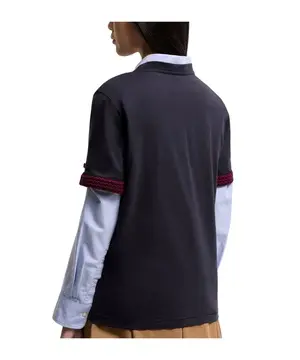 Moncler Logo Patch Crewneck T-shirt - Navy Blue
