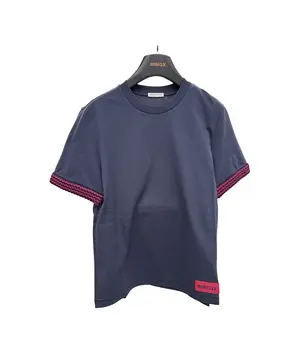 Moncler Logo Patch Crewneck T-shirt - Navy Blue