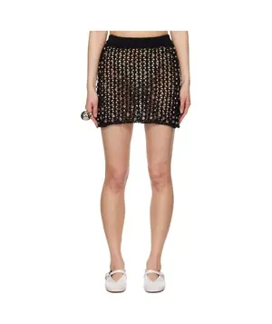 Coperni Beaded Knitted Mini Skirt
