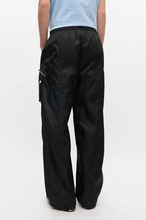 GANNI Elasticated Drawstring Waistband Trousers - Black