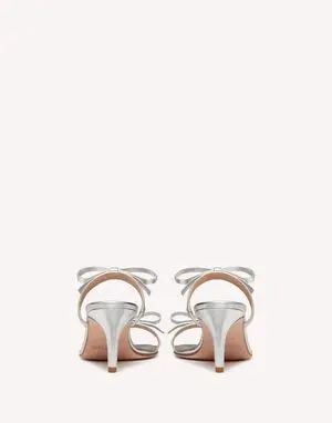 Red Valentino Silver Bow Embellished Sandals