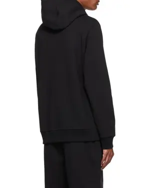 Burberry Logo Print Drawstring Hoodie - Black