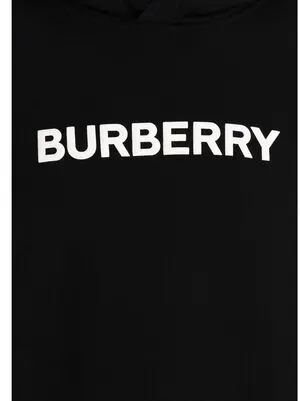 Burberry Logo Print Drawstring Hoodie