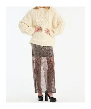 ROTATE BY BIRGER CHRISTENSEN Sequin Embellished Maxi Skirt - Gray