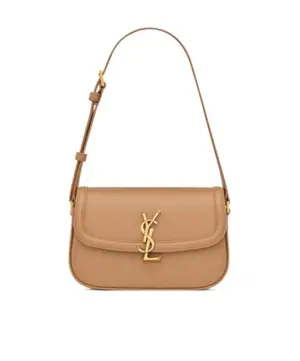 Saint Laurent Solferino Foldover Top Mini Shoulder Bag - Light Hazelnut