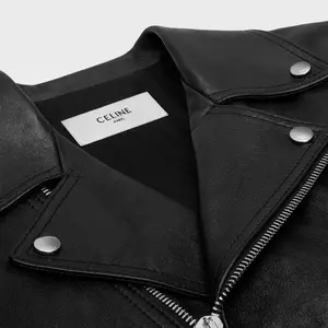 Celine Biker Jacket With Cabochons In Calfskin Leather