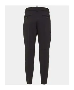 Dsquared2 Mid-rise Tapered Cargo Trousers - Black