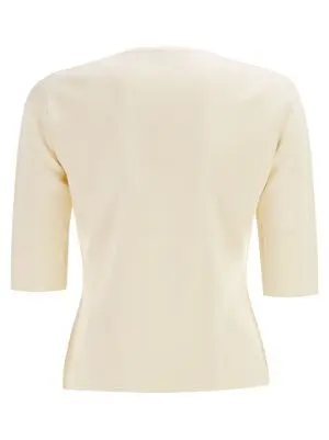 Max Mara Three-quarter Sleeve T-shirt - Nude