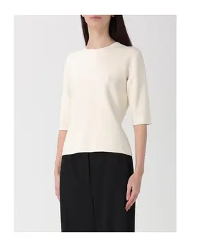 Max Mara Short Sleeve Logo Top - Nude
