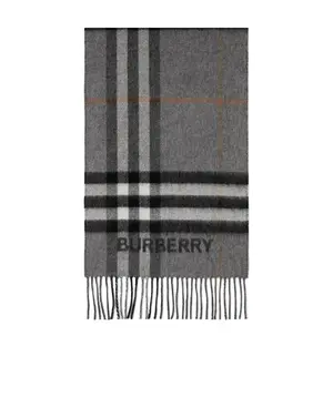 Burberry Contrast Check Fringed Scarf