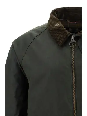 Barbour Bedale Corduroy-collar Short Jacket - Black