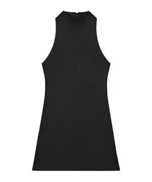 COURREGES Sleeveless A-line Mini Dress - Black