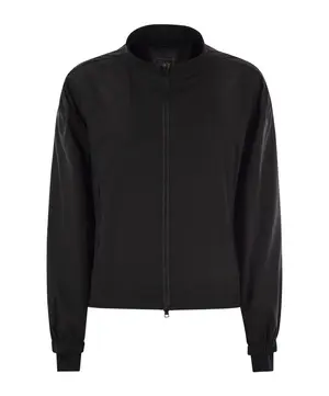 Herno Zip-up Bomber Jacket With Elasticated Cuffs - Black