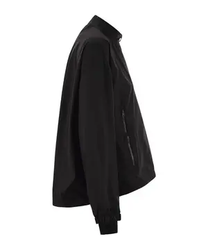 Herno Zip-up Bomber Jacket With Elasticated Cuffs - Black