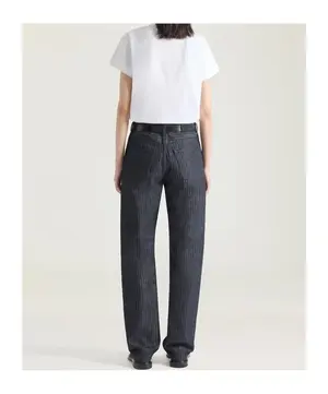 Givenchy Herringbone Straight Leg Trousers - Dark Navy