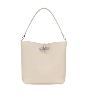 Longchamp Medium Le Roseau Grained-leather Shoulder Bag - Paper
