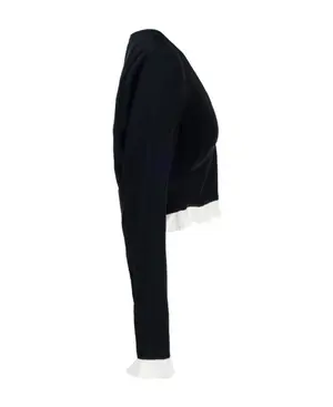 Red Valentino V-neck Blouse With Ruffled Detailing