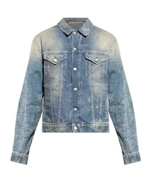 Acne Studios Long Sleeve Denim Jacket - Gray