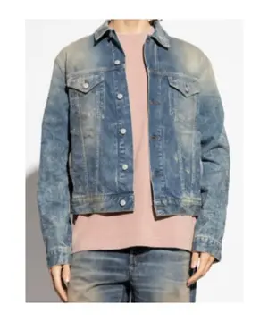 Acne Studios Long Sleeve Denim Jacket - Gray