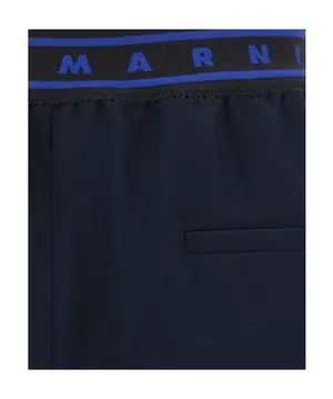 Marni Logo Waist Trousers - Blue
