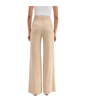 Veronica Beard High-waisted Wide-leg Trousers - Nude