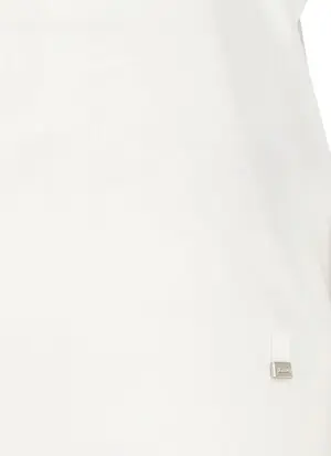 Herno V-neck Fine-knit T-shirt - White