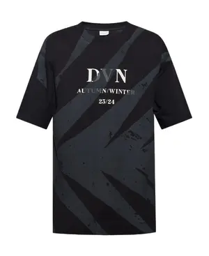 Dries Van Noten Logo Printed Crewneck T-shirt - Black