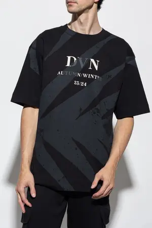 Dries Van Noten Logo Printed Crewneck T-shirt - Black