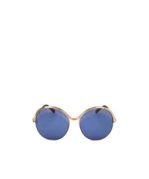 Elie Saab Round Frame Sunglasses - Blue