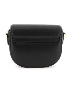 Mcm Travia Logo Plaque Mini Shoulder Bag - Black