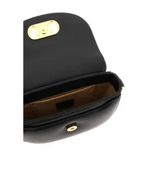 Mcm Travia Logo Plaque Mini Shoulder Bag - Black