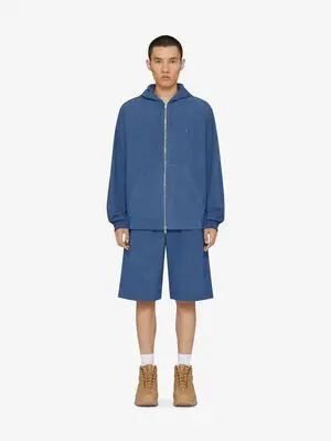 Givenchy 4g Detailed Washed Zipped Hoodie