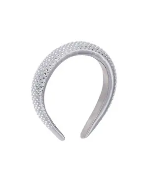 MAXCO. Rhinestone Embellished Headband - Medium Gray