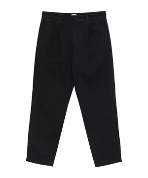 C.P. COMPANY Pleated Cotton Trousers - Black