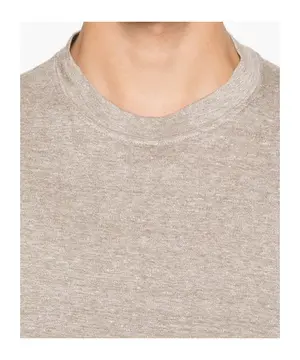 Brunello Cucinelli Melange Crewneck T-shirt - Nude