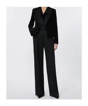 Max Mara Sleeveless Lapel Jumpsuit