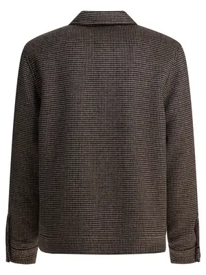 Vince Houndstooth Overshirt Jacket