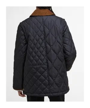 Barbour Lorrie Quilted Jacket With Detachable Sleeves - Black